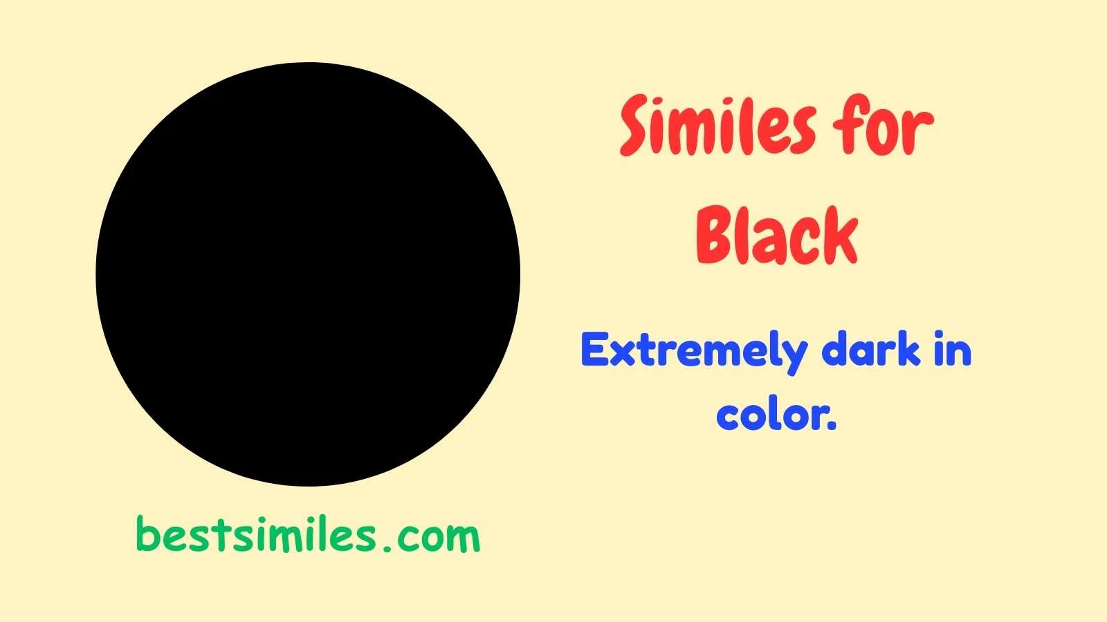 30+ Similes for Black Essential Guide for Creatives - bestsimiles.com
