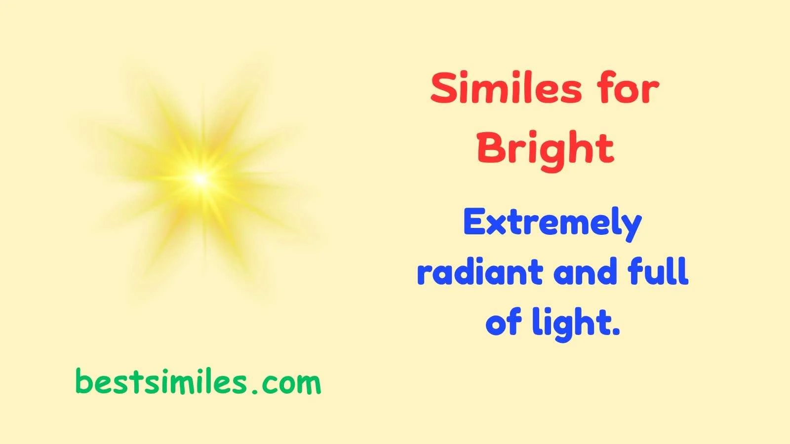 30+ Similes for Bright Creative Examples to Shine Your Writing ...