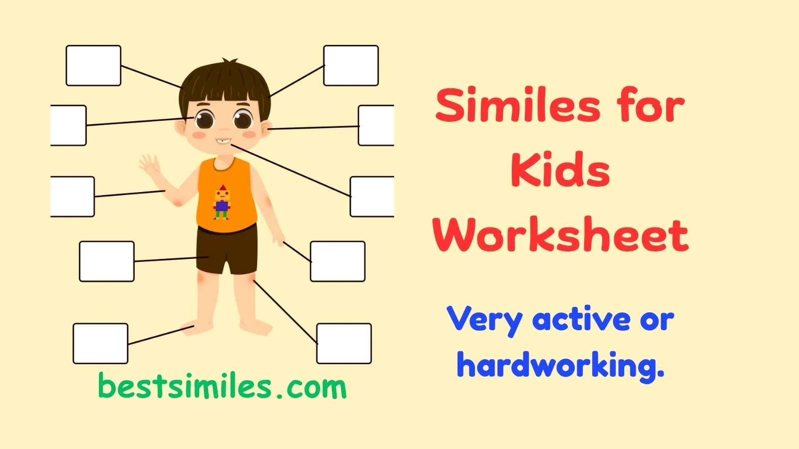 30+ Similes for Kids Worksheet Fun Learning Activity - bestsimiles.com