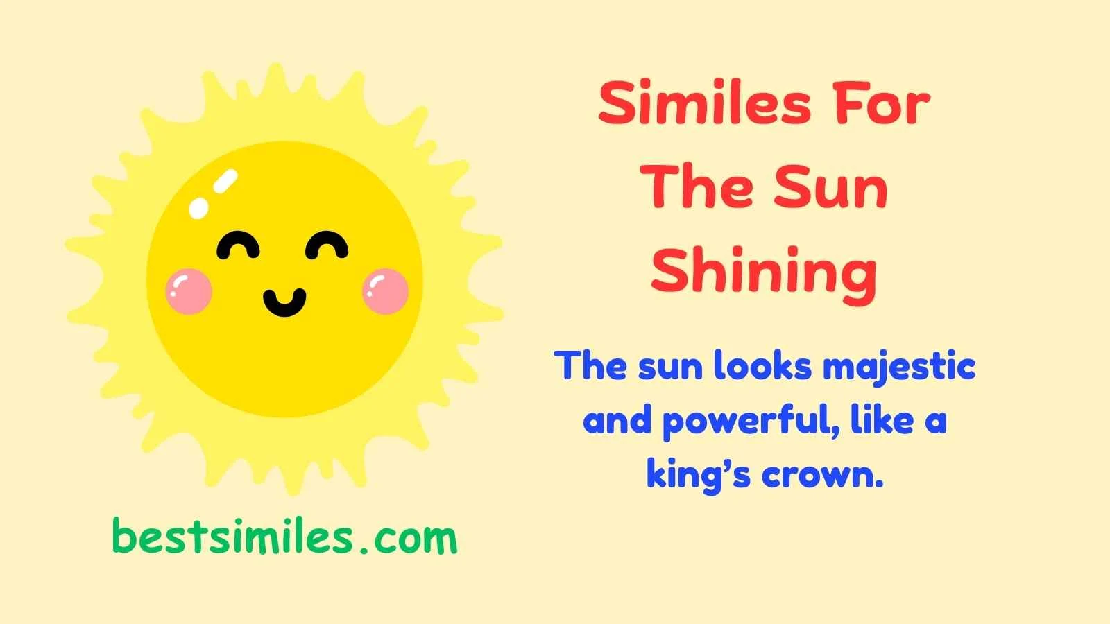30+ Similes For The Sun Shining Powerful Lines Spark Imagination ...