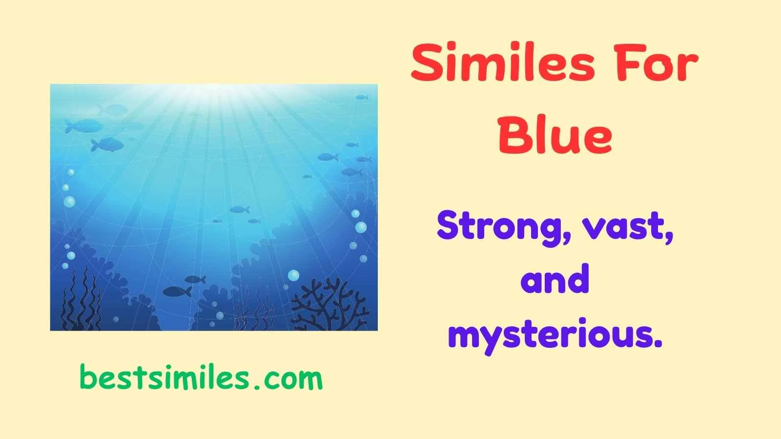 30+ Similes for Blue (Beautiful Phrases to Spark Imagination ...